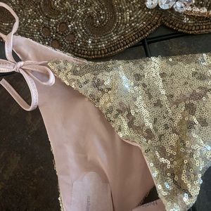 Swim | Diamond Gold Sequin Festival Bikini Set | Poshmark